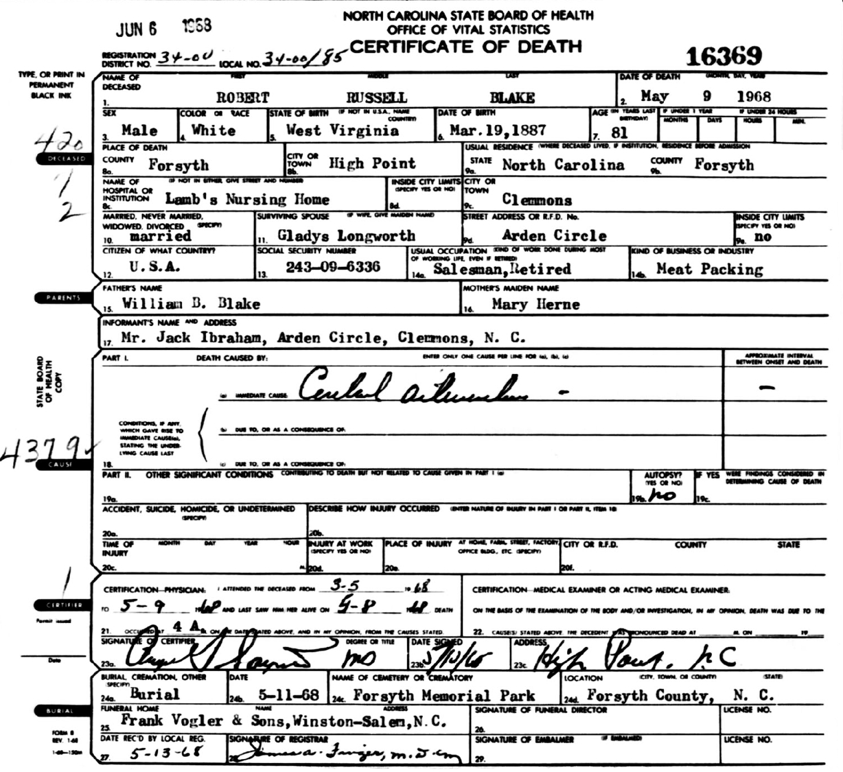 William Burdine Blake